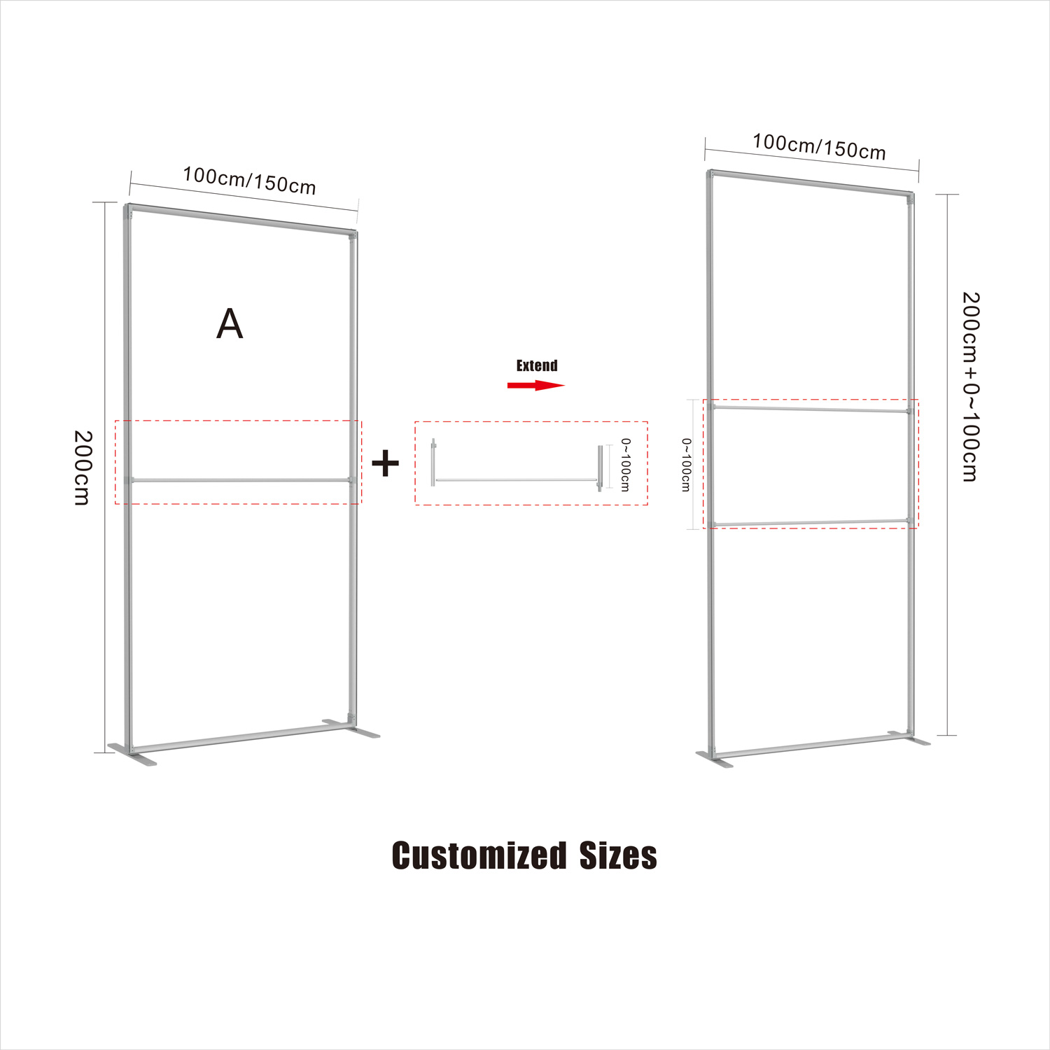 Advertising Portable Aluminum Foldable display Stand from China ...